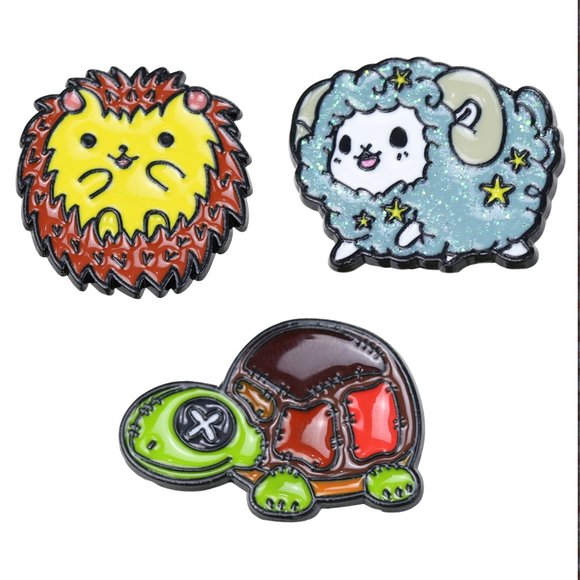Craft | Jewelry | Metal And Enamel Alternative Animal Lapel Pins Set Of ...